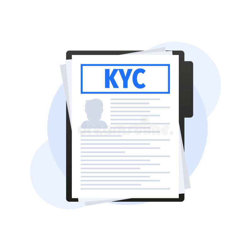 KYC - Know Your Customer Document, Verifying the Identity. Stock Vector ...