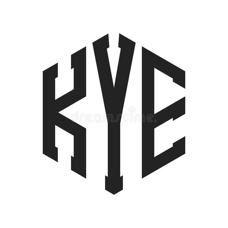 KYE Logo Design. Initial Letter KYE Monogram Logo Using Hexagon Shape ...
