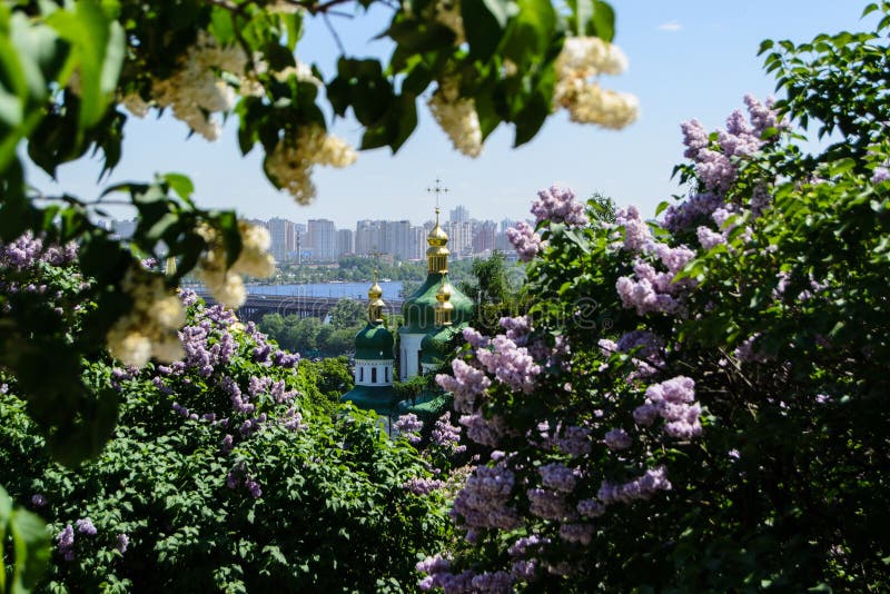 Kyiv city view in spring stock photo. Image of beautiful - 93484390
