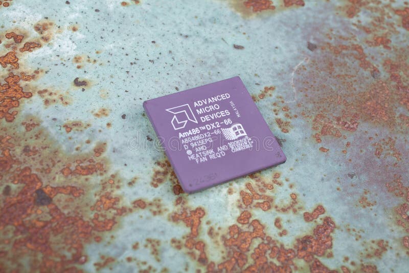 KYIV, UKRAINE - April 22, 2020. AMD 486DX2-66 Processor Editorial Photo ...