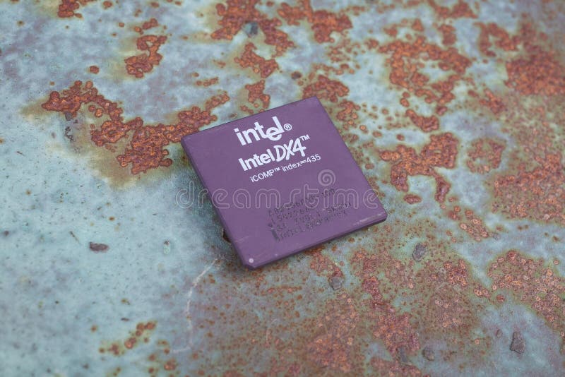 KYIV, UKRAINE - April 22, 2020. Intel 486DX4 Processor Editorial ...