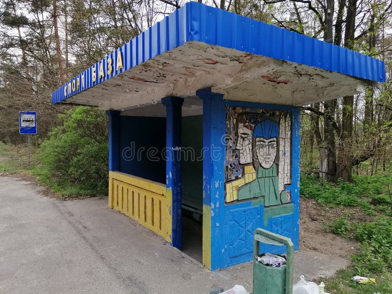 An Old Soviet-era Bus Stop on a Road in Crimea Editorial Photo - Image ...