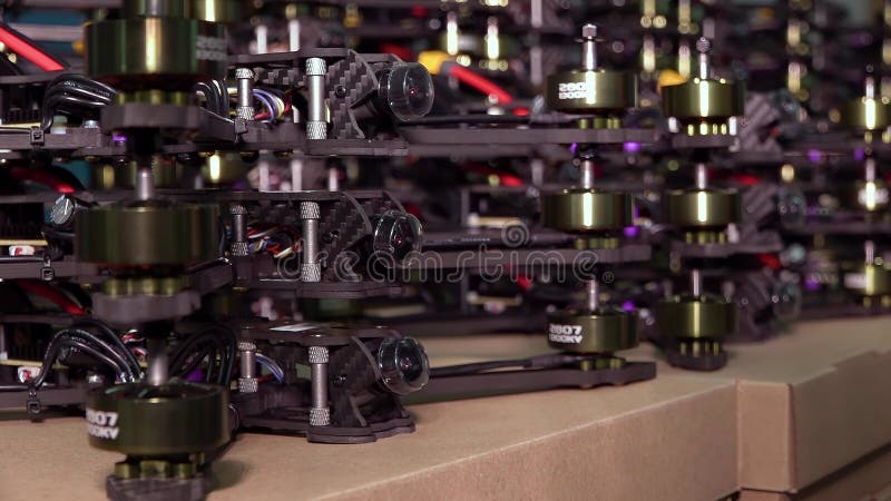 Production of Combat FPV Drones for Military Operations. Warehouse of ...