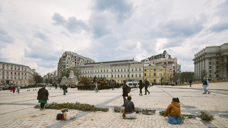 Kyiv, Ukraine - April 24, 2023: the Streets of Kyiv City. Editorial ...