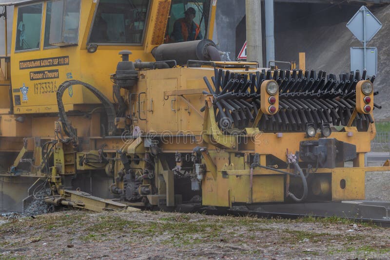 Kyiv Ukraine - April 27 2020: Technical Railway Train for the Repair of ...