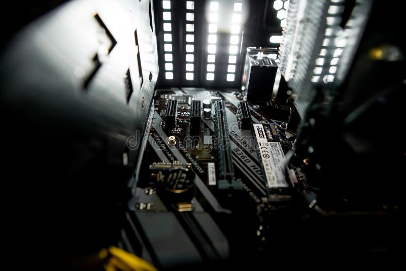 Inside personal computer stock photo. Image of metal - 19909208