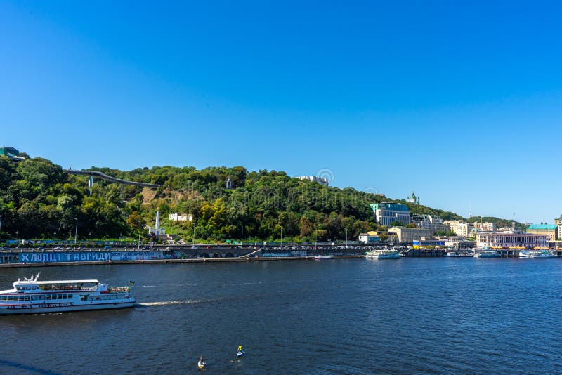 Panoramic View of Podol District and Dnypro River Editorial Stock Image ...