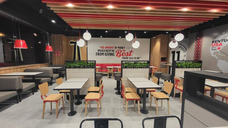 Kyiv, Ukraine August 19, 2024: View Inside the KFC Restaurant ...