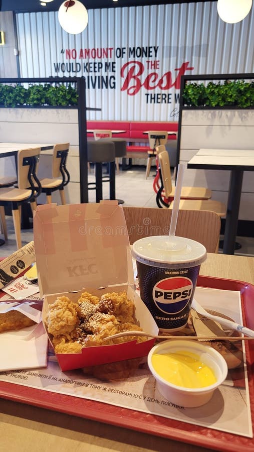 Kyiv, Ukraine August 19, 2024: View Inside the KFC Restaurant ...