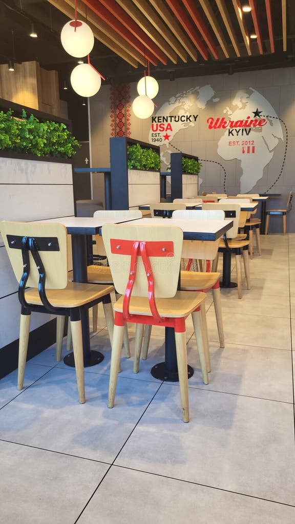 Kyiv, Ukraine August 19, 2024: View Inside the KFC Restaurant ...
