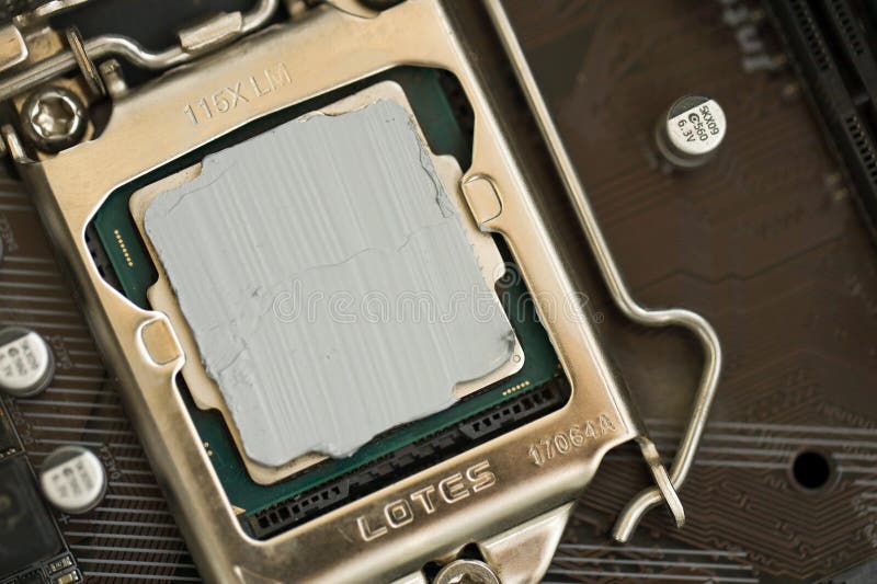 Kyiv Ukraine January 29 2025 Applying Thermal Paste Processor Better ...