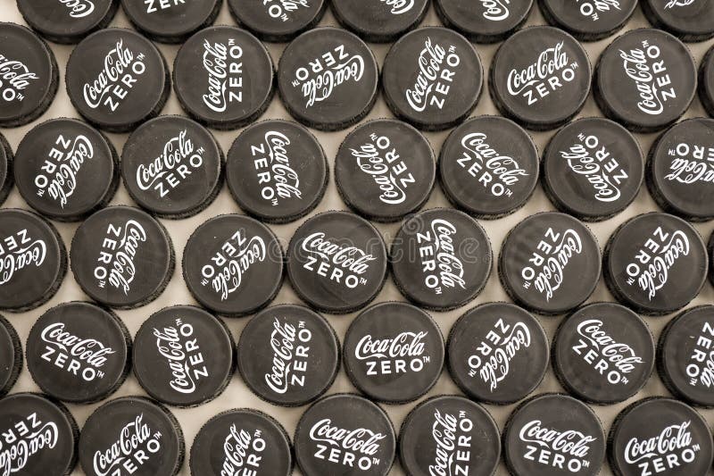 KYIV, UKRAINE - JANUARY 29, 2025 Coca Cola Plastic Bottle Caps ...