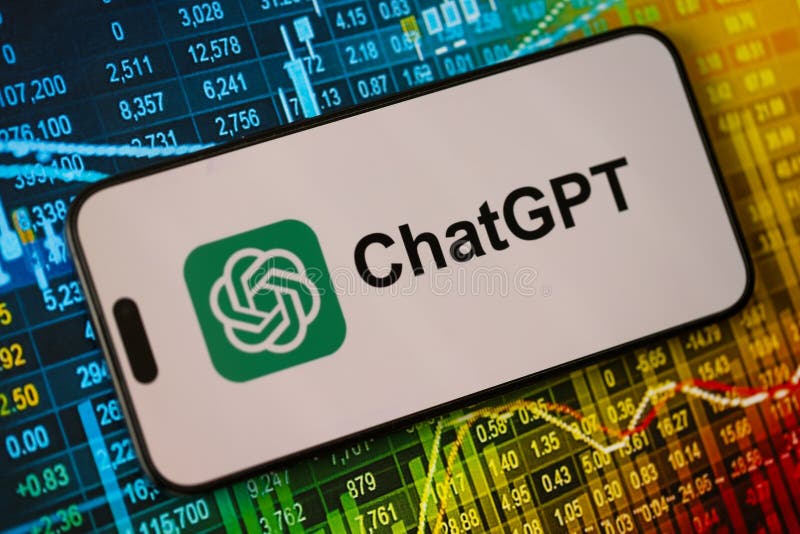 KYIV, UKRAINE - JANUARY 29, 2025 Smartphone Showing ChatGPT Official Logo. Modern Artificial ...