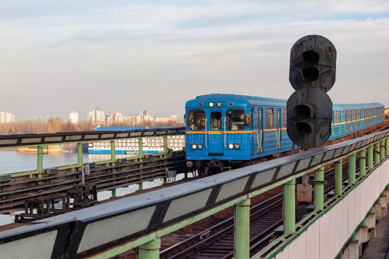 KYIV, UKRAINE - JANUARY 07, 2014: View of the Old Subway Train in the ...