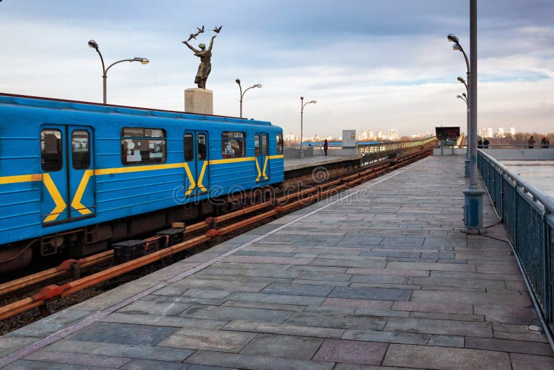 KYIV, UKRAINE - JANUARY 07, 2014: View of the Old Subway Train in the ...