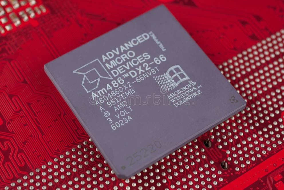KYIV, UKRAINE - July 28, 2018. AMD 486DX4-66 Processor Editorial Stock ...