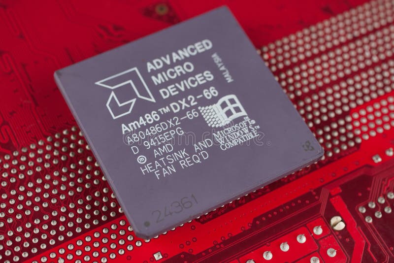 KYIV, UKRAINE - July 28, 2018. AMD 486DX2 Processor Editorial Stock ...