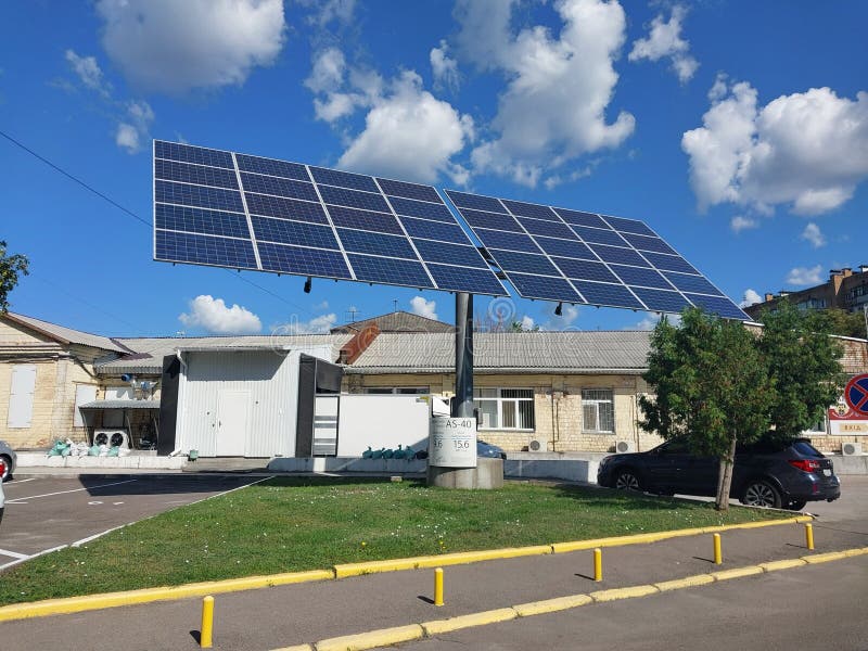 KYIV, UKRAINE - July 20, 2023: Automated Solar Panel Editorial Stock ...