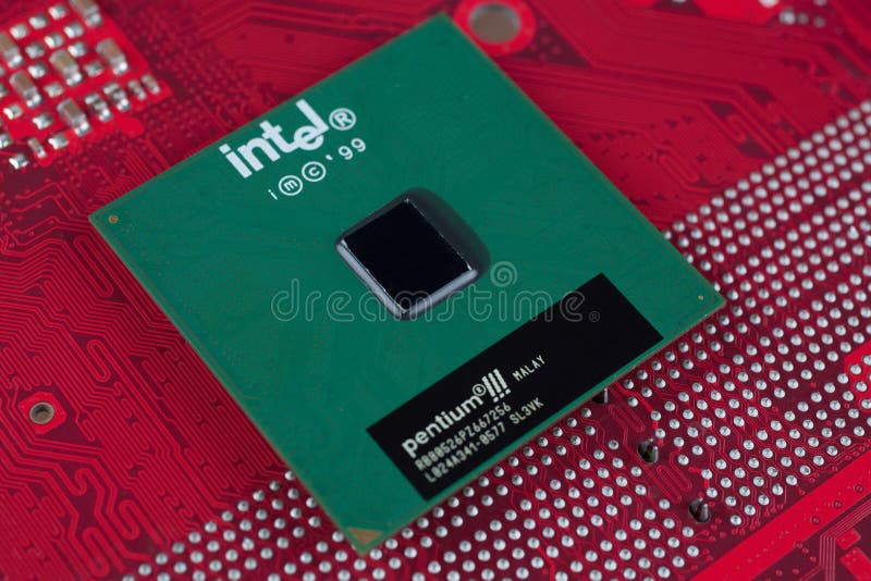 KYIV, UKRAINE - July 28, 2018. Intel Pentium III Processor Editorial ...