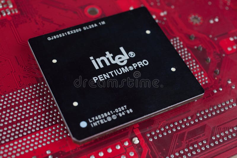 KYIV, UKRAINE - July 28, 2018. Intel Pentium Pro Processor Editorial ...