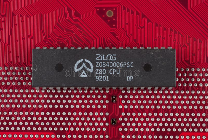 KYIV, UKRAINE - July 28, 2018. Zilog Z80 Processor Editorial Stock ...