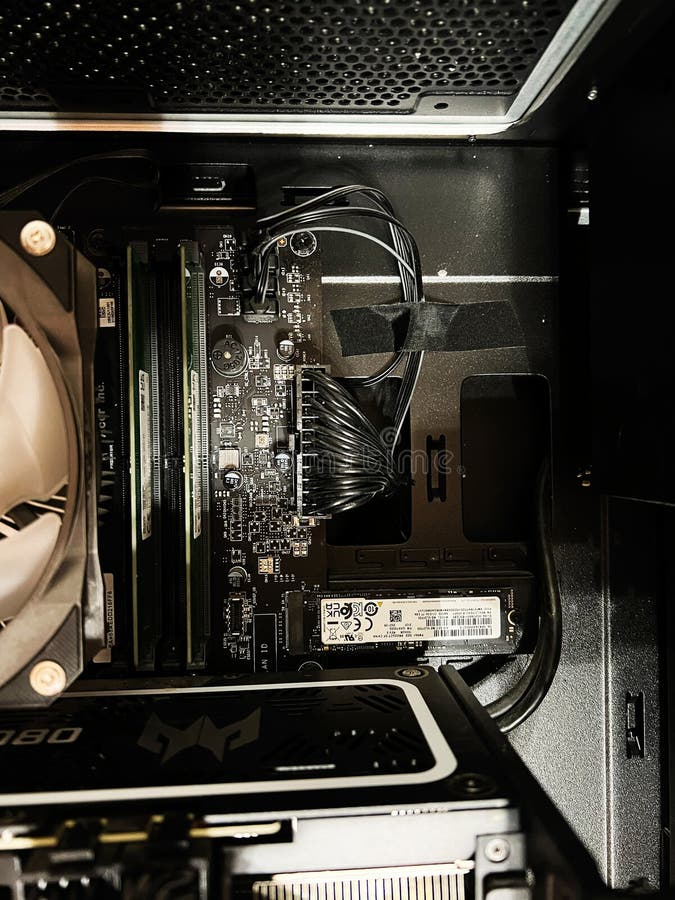 Detailed View of Inside a Modern Computer Featuring Components and ...