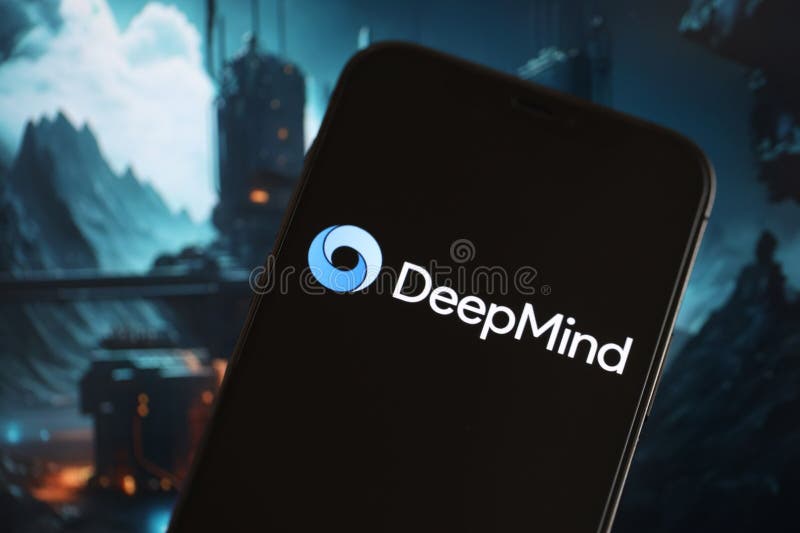 KYIV, UKRAINE - MARCH 17, 2024 DeepMind Logo on IPhone Display Screen ...