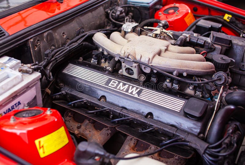 BMW M20B20 Engine in the Exhibition Hall of the BMW Museum. Inline 6 ...