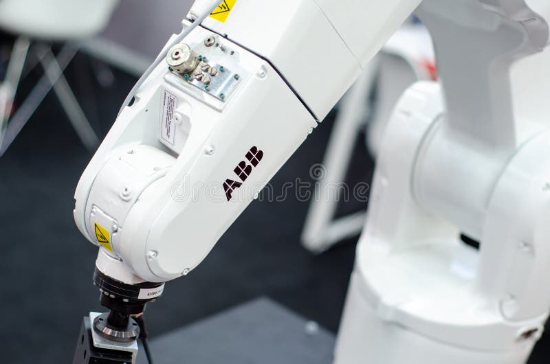Kyiv, Ukraine - November 7, 2019: Close-up of ABB Robot Arm Editorial ...