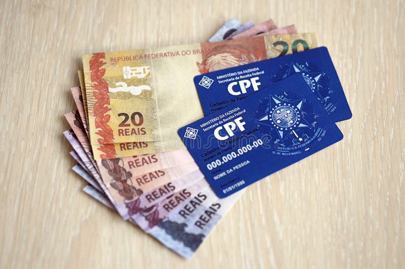 KYIV, UKRAINE - OCTOBER 31, 2023 Blue CPF Card Document Template. the ...