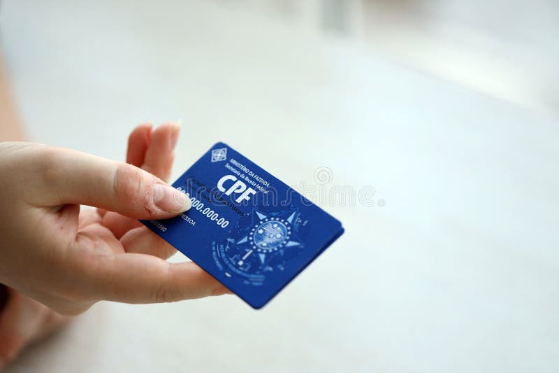 KYIV, UKRAINE - OCTOBER 31, 2023 Blue CPF Card Document Template. the ...