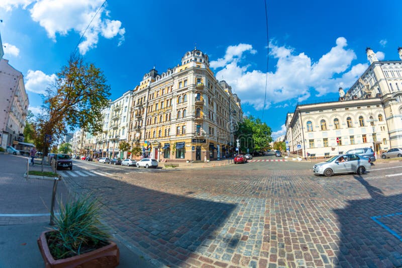 Kyiv, Ukraine - October 10, 2018: Historical Buildings in the Center of ...