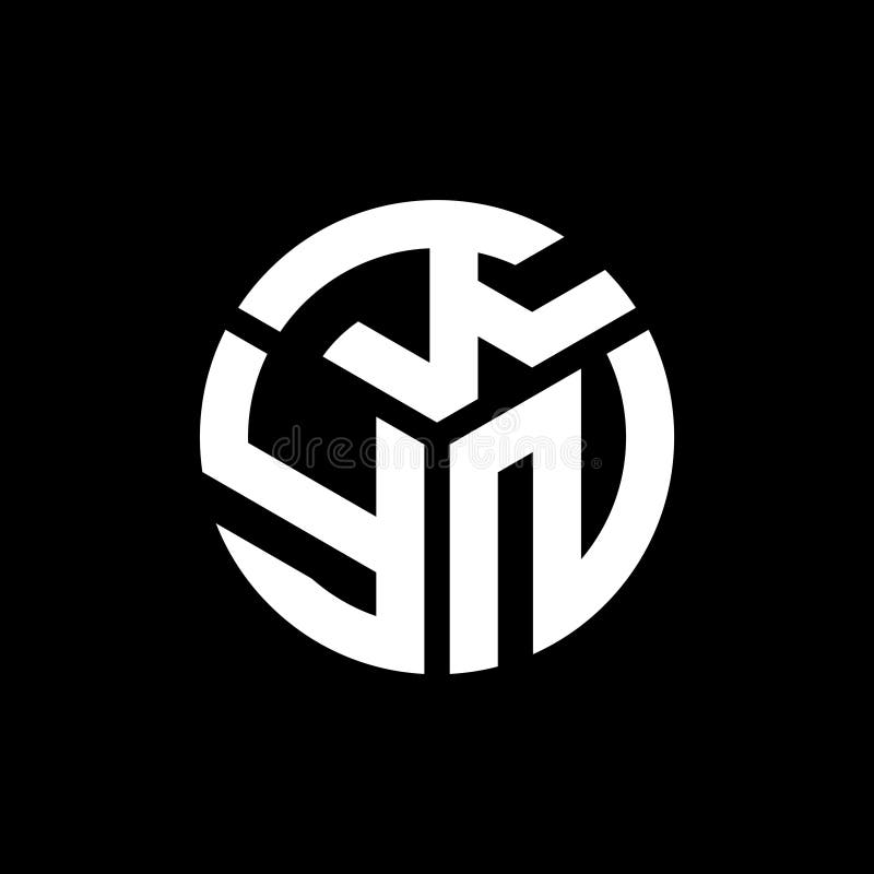 KYN Letter Logo Design on Black Background. KYN Creative Initials ...