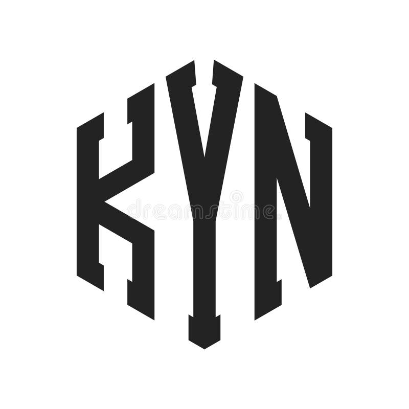 KYN Logo Design. Initial Letter KYN Monogram Logo Using Hexagon Shape ...