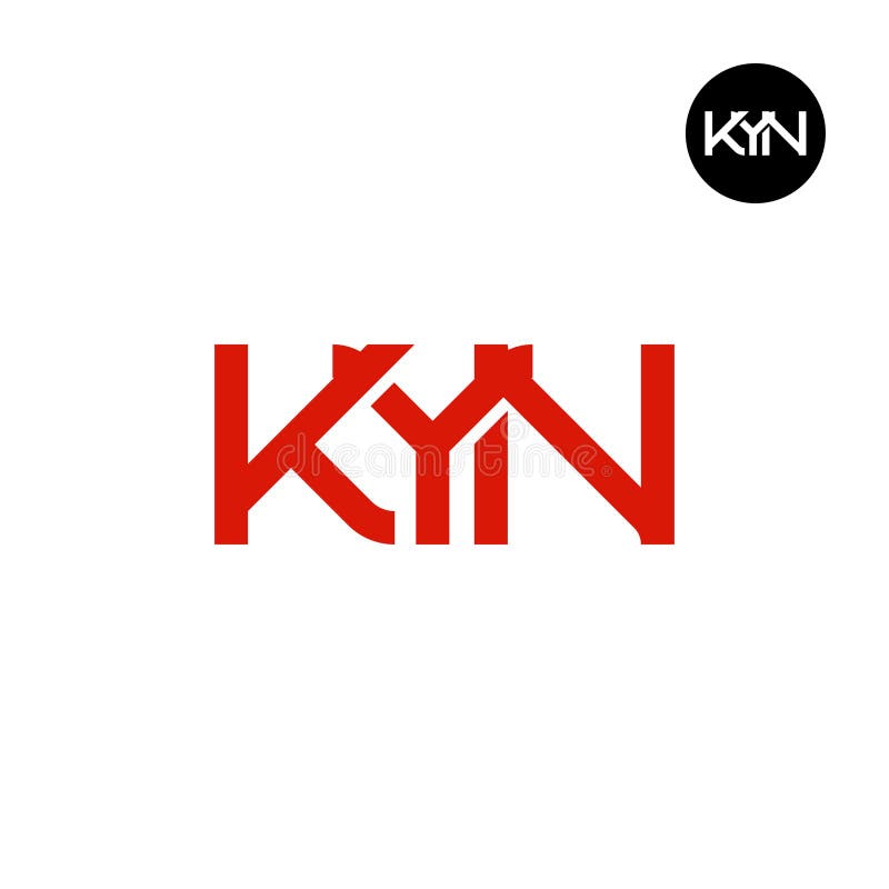 KYN Logo Letter Monogram Design Stock Vector - Illustration of modern ...