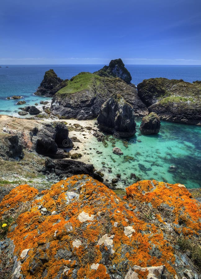 Kynance Cove stock photo. Image of amazing, england, clouds - 46583188