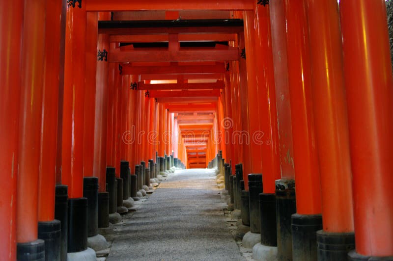 Fushimi Inari Taisha Near Kyoto Stock Image - Image of traditional ...