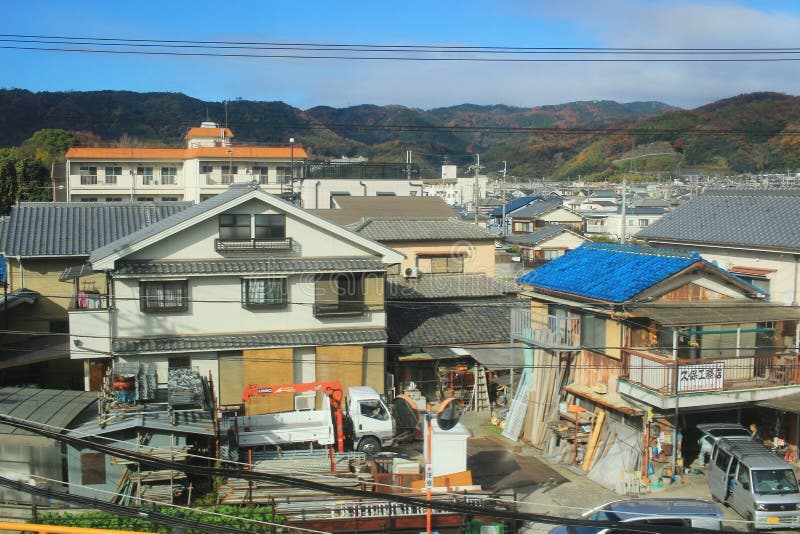 The Kyoto Country Side from Train Moving View Editorial Image - Image ...