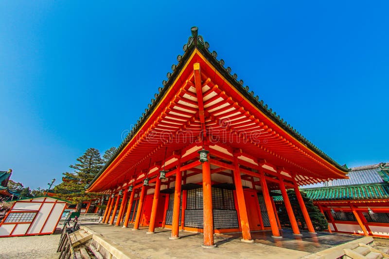 Kyoto Heian Shrine stock image. Image of streets, heritage - 158172351