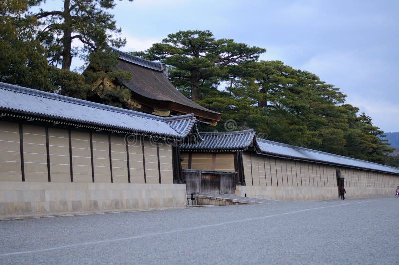 Kyoto Imperial Palace Wall stock photo. Image of wall - 43082380