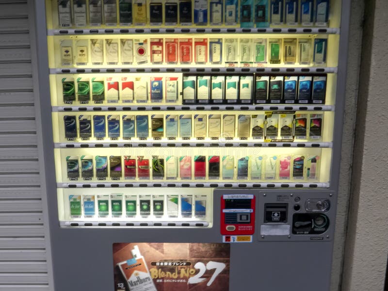 Japanese Cigarette Vending Machine Editorial Stock Photo - Image of ...