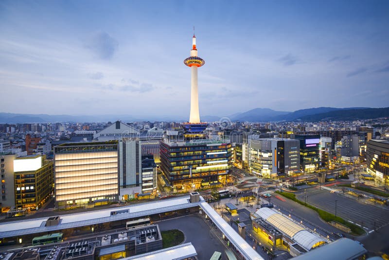 Kyoto City stock photo. Image of skyline, horizon, mountains - 20529262