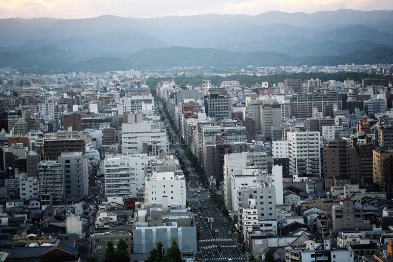 Kyoto, Japan Cityscape on Sunrise Stock Photo - Image of cityscape ...
