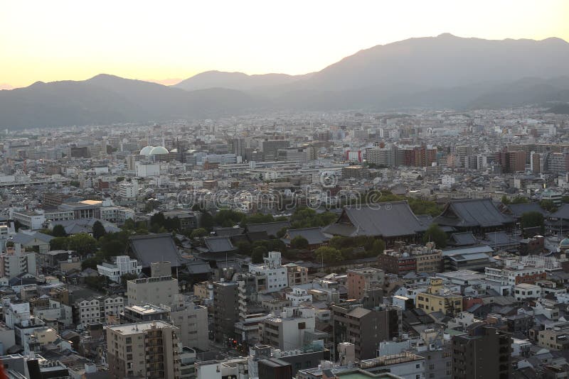 Kyoto, Japan Cityscape on Sunrise Stock Image - Image of asia, skyline ...