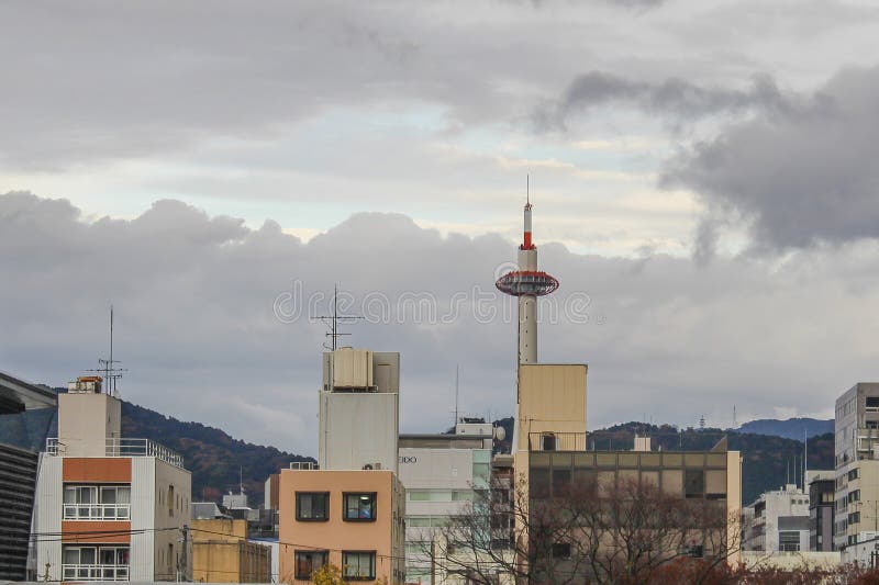 Kyoto Tower an Observation Tower Its Observation Deck Editorial Photo ...