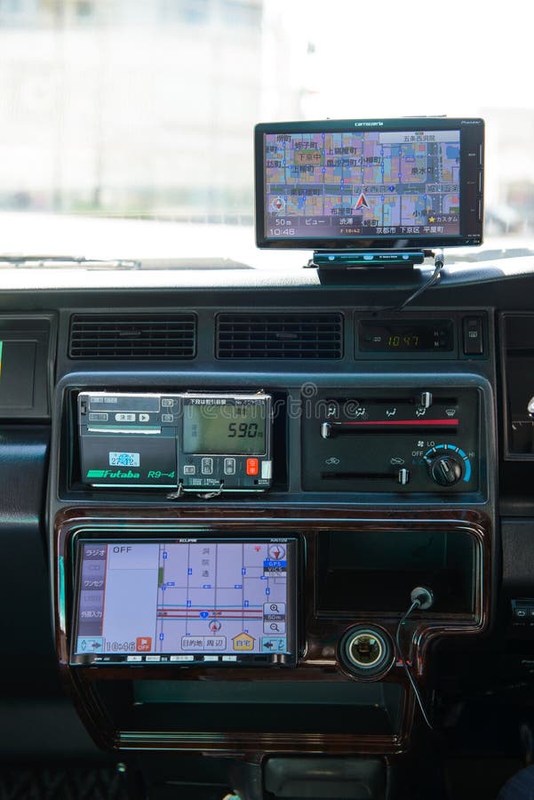 Close-up of a Japanese Taxi - Interior View of a Japanese Cab Editorial ...