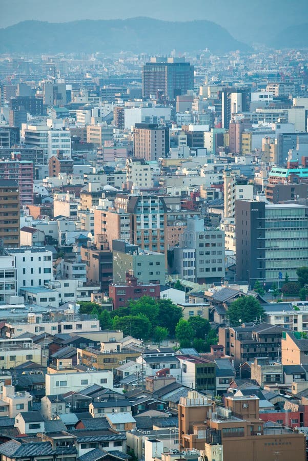 KYOTO, JAPAN - MAY 2016: Aerial View of Kyoto from a High Viewpoint ...