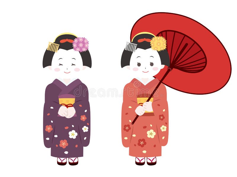 Kyoto Maiko1 stock vector. Illustration of human, japan - 148924612