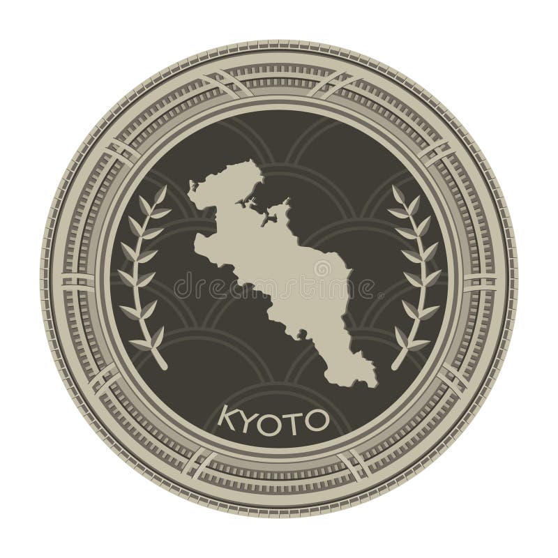 Kyoto Map. Vector Illustration Decorative Design Stock Vector ...