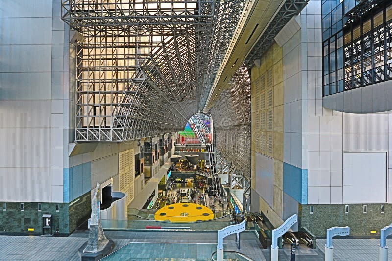 Kyoto Station main hall editorial stock image. Image of architecture ...